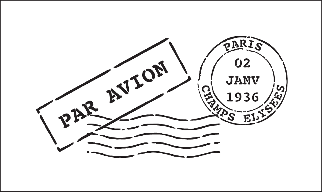 Pochoir tampon de la Poste - larabesque.fr